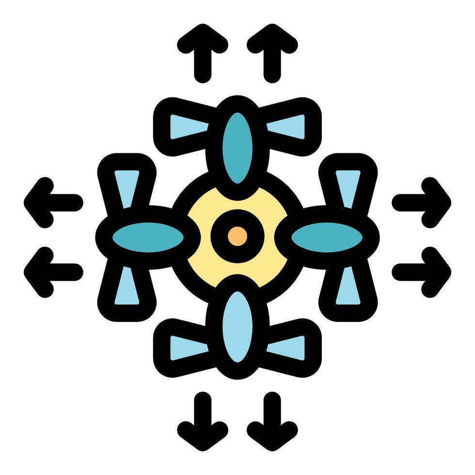 Decentralized platform managing data flow with multidirectional arrows ...