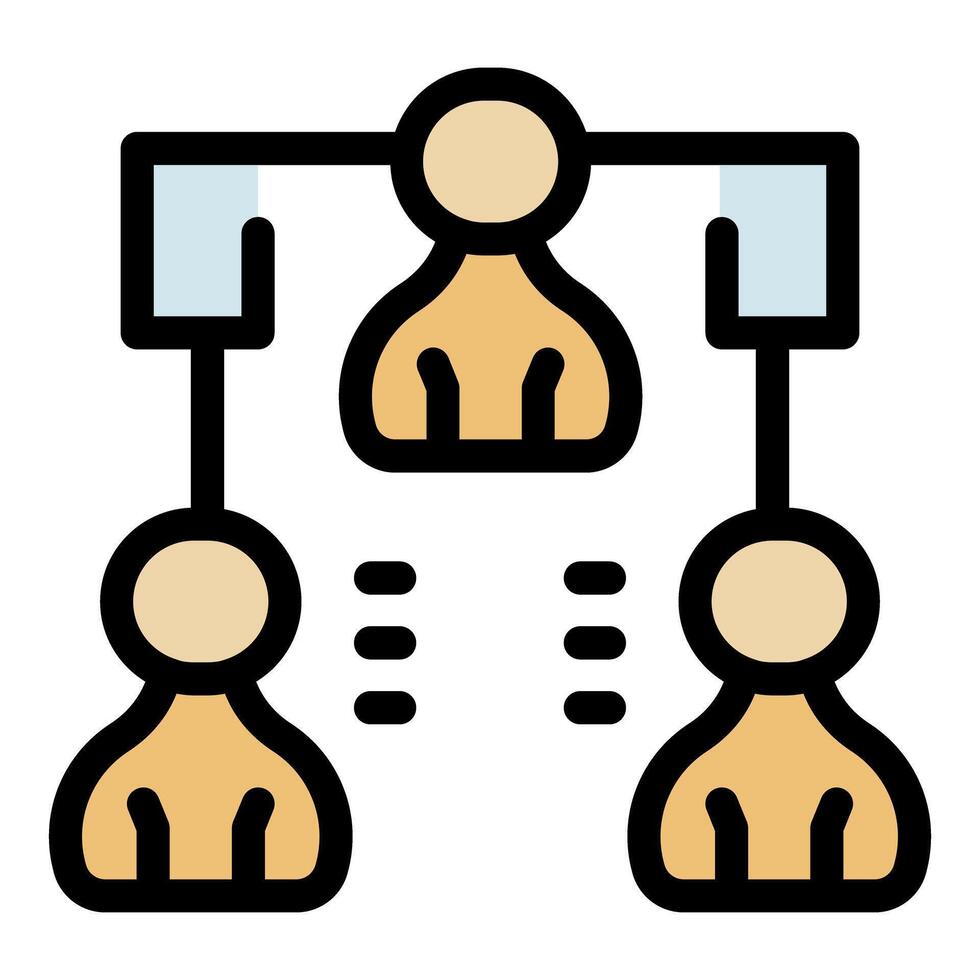Hierarchical structure connecting people in organization chart, symbolizing business hierarchy ...