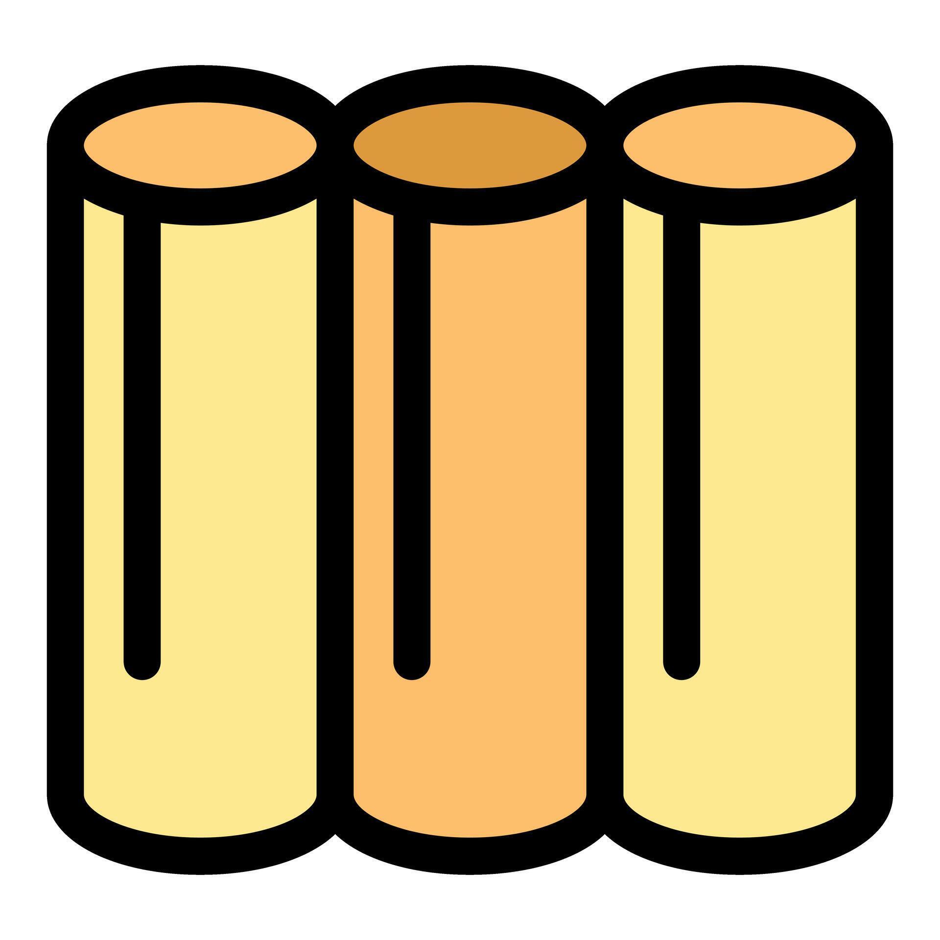 Three cylindrical objects forming a row, symbolizing unity and strength ...