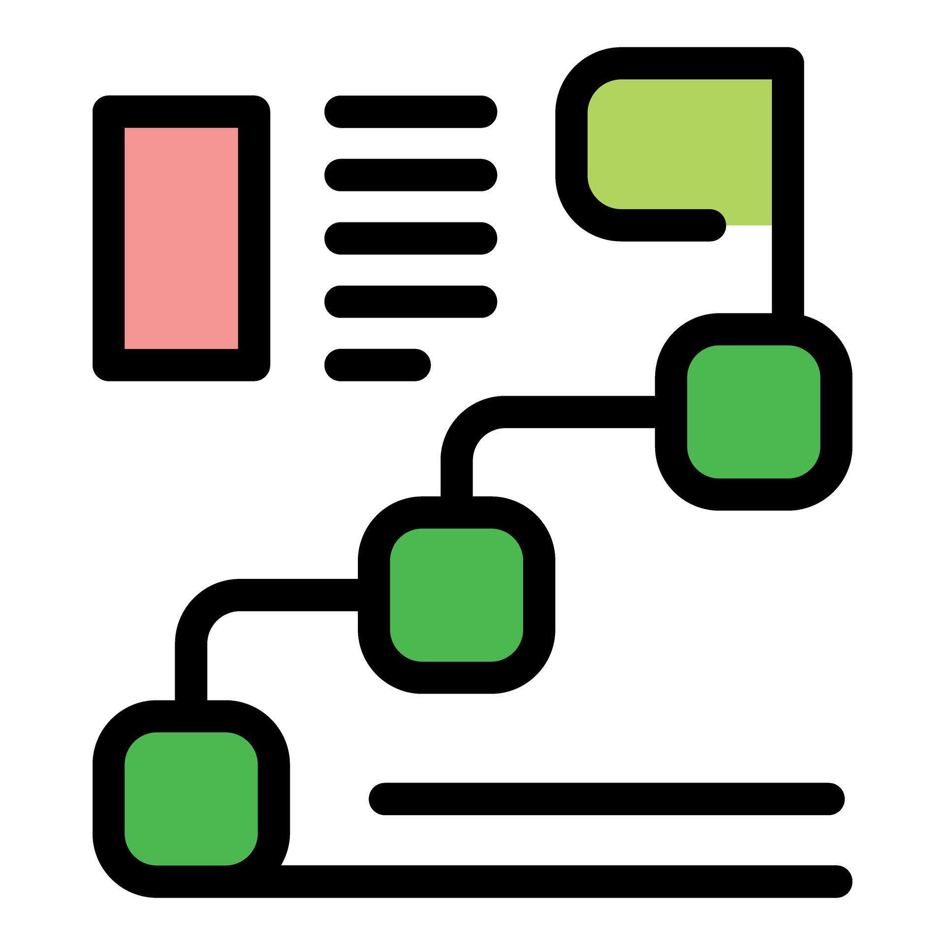 Algorithm Showing Data Processing And Connection With Colorful Squares 9478