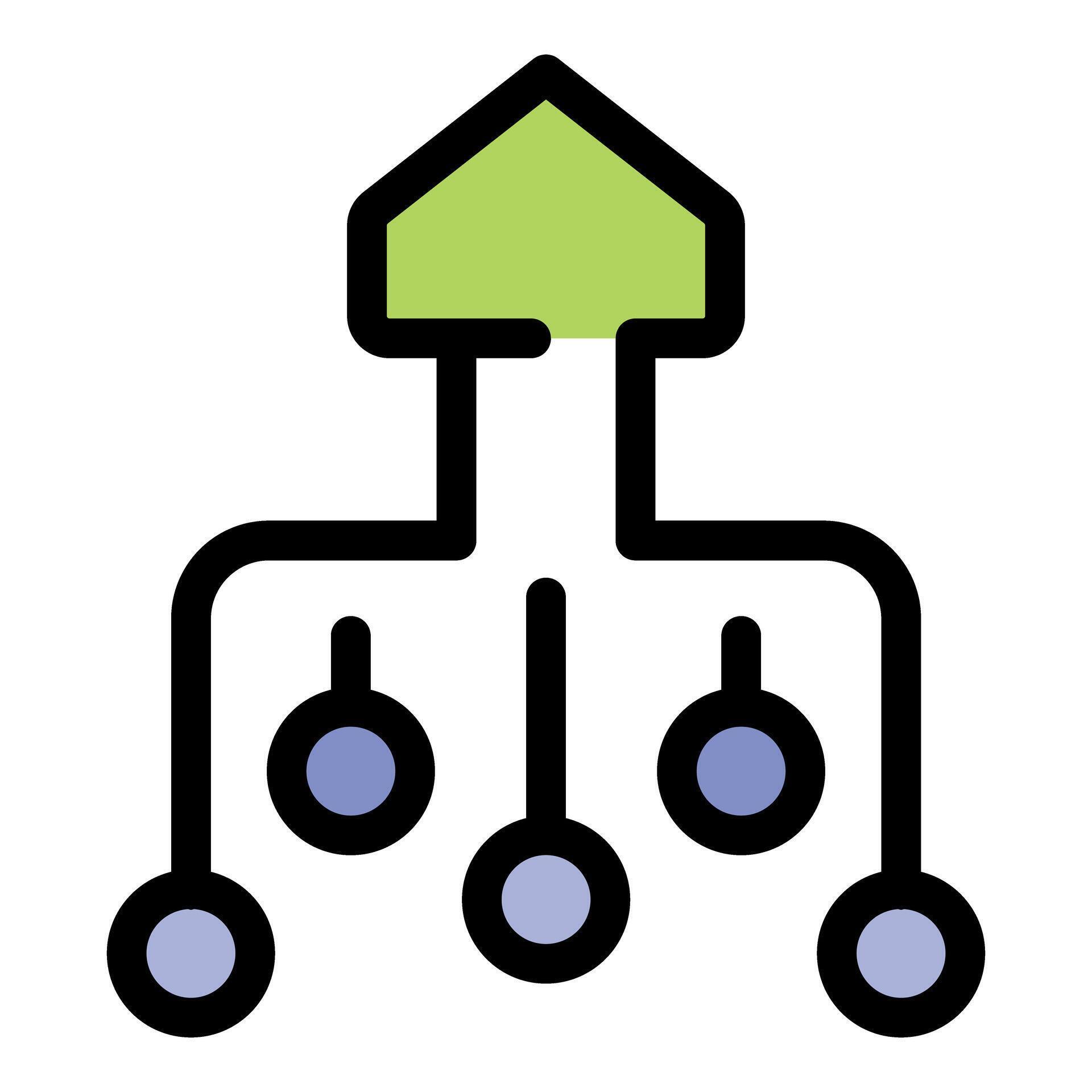 Decentralized Network Expanding With Multiple Nodes Connecting To Central Hub 52741126 Vector