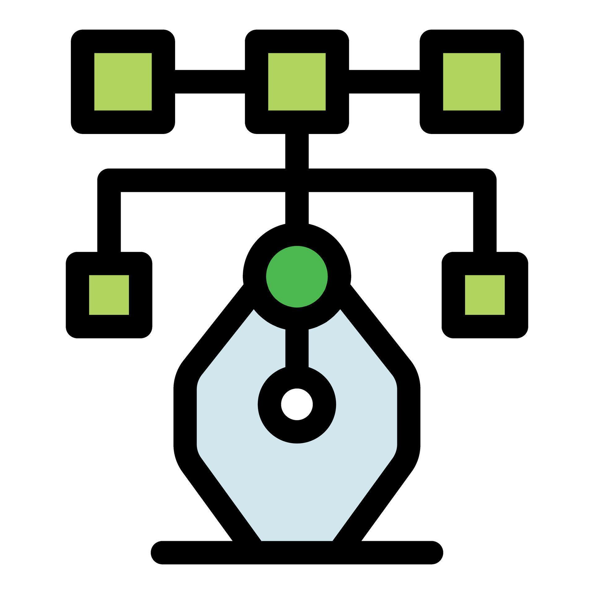 Algorithm generating connected square nodes using pen tool icon 52742864 Vector Art at Vecteezy