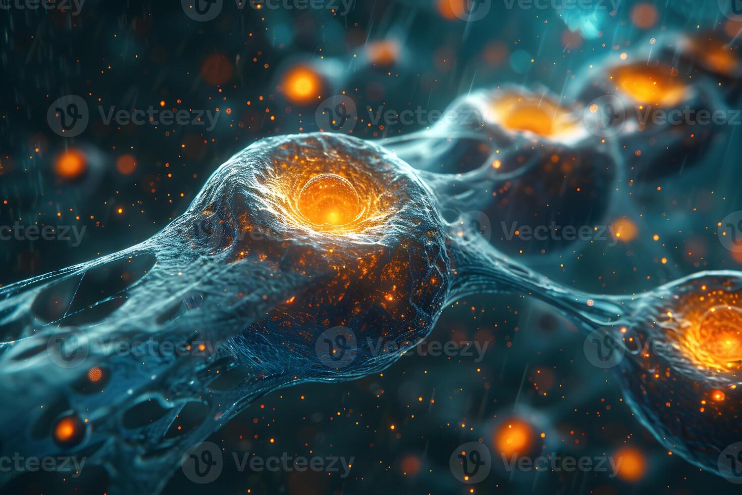 Futuristic Neural Network Concept With Glowing Neurons For Scientific Visualization 52752487