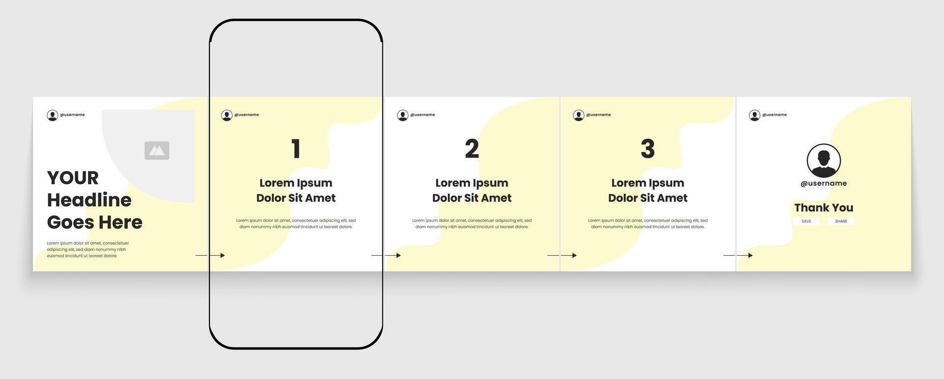 Carousel banner design. Cellphone carousel template post 52754949 ...