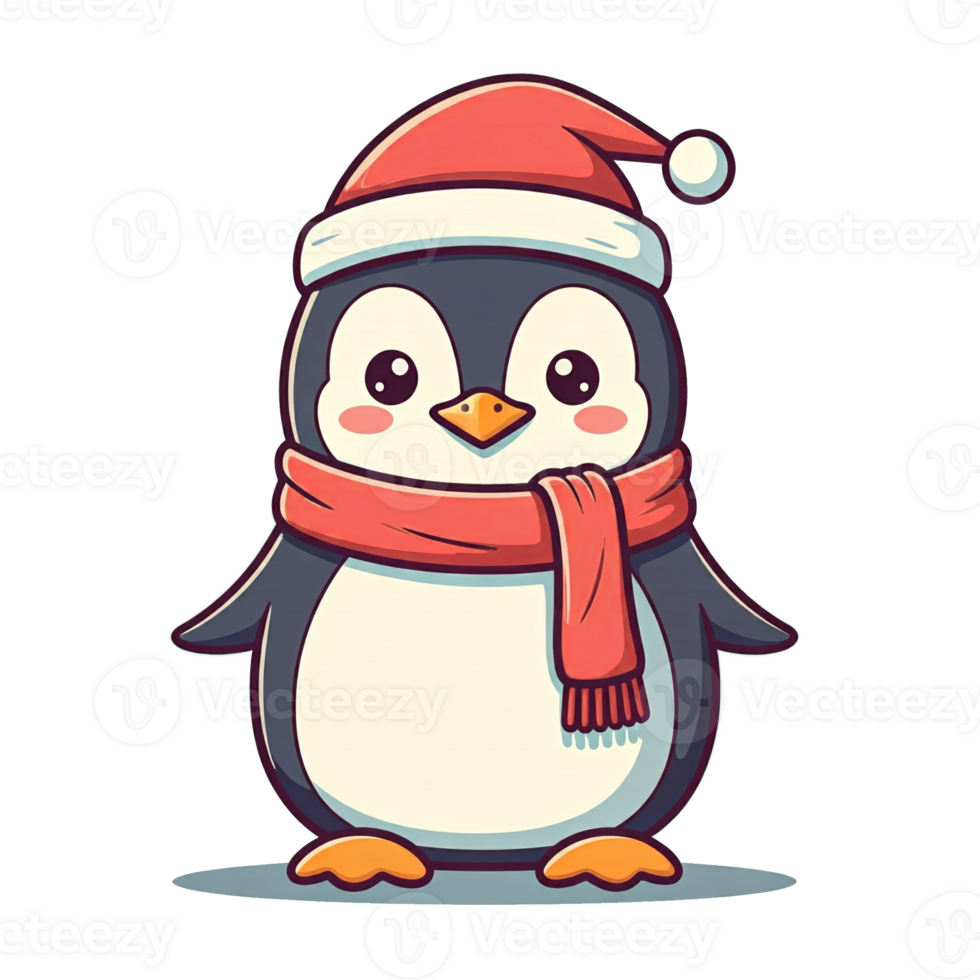 Cute christmas penguin cartoon character illustration isolated 52758382 PNG