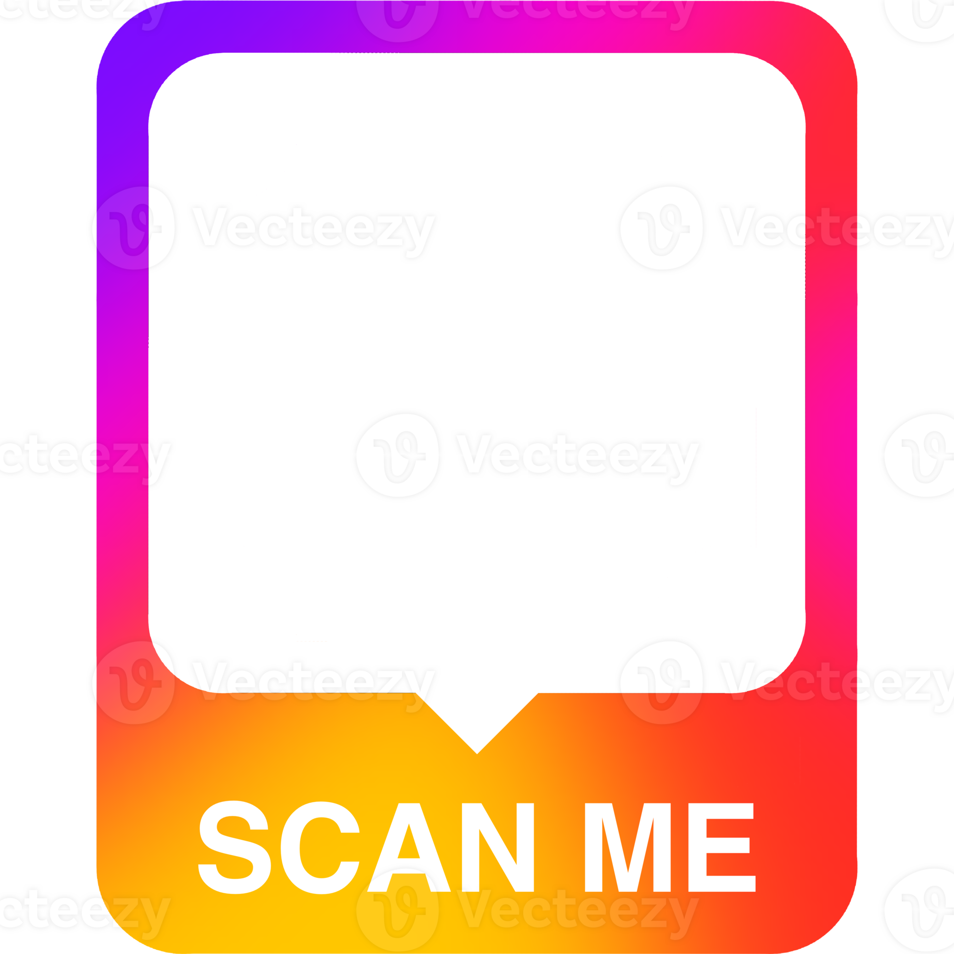 QR code frame. QR code. Scan me. Social media applications code. Mobile ...