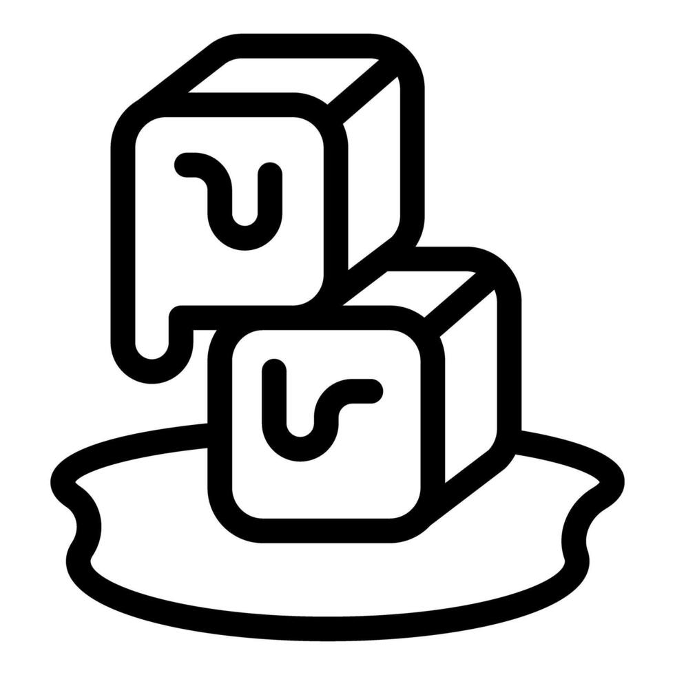 Melting ice cubes creating a puddle of water, refreshing summer symbol 52760672 Vector Art at ...