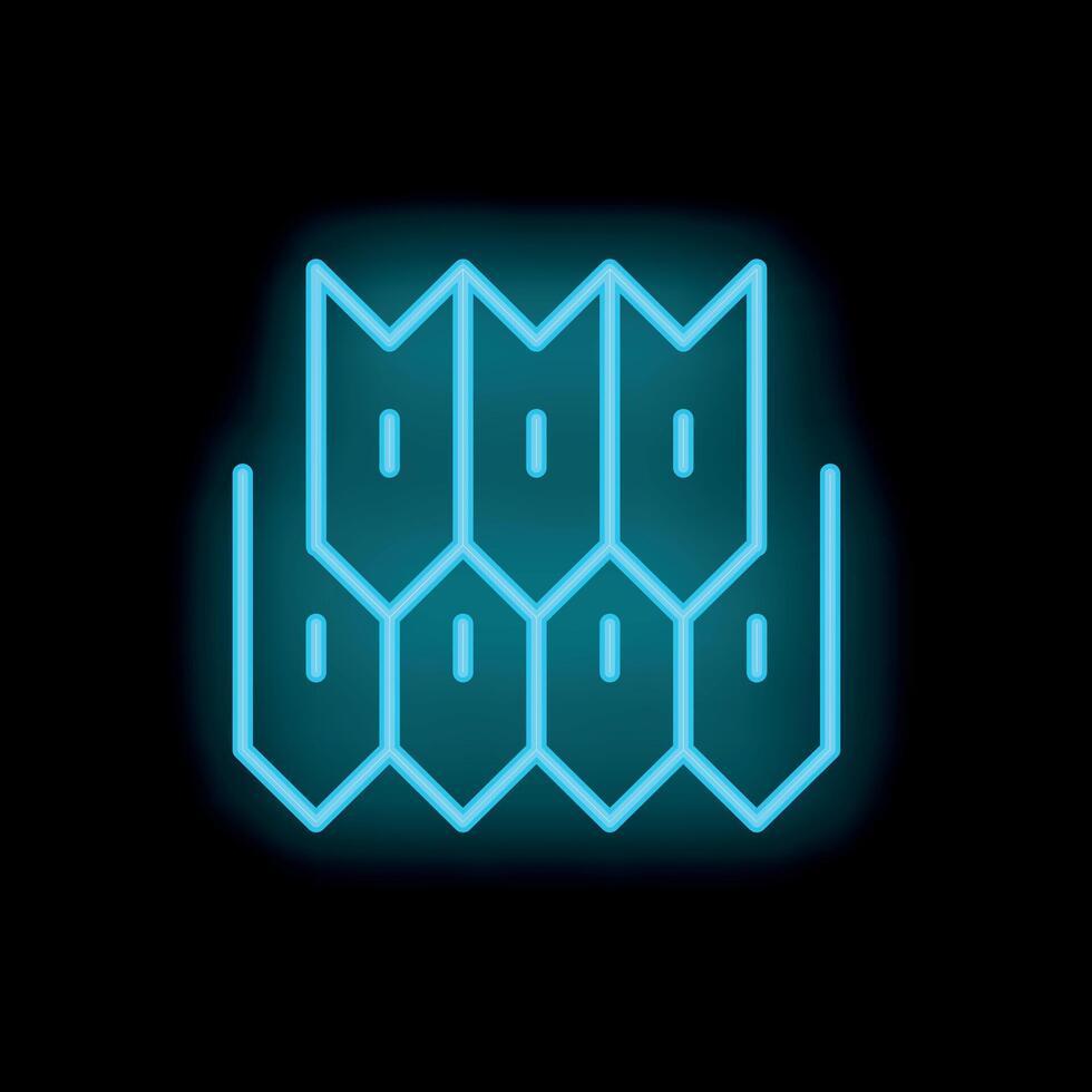 Neon icon of network topology showing nodes and connections 52768915 ...