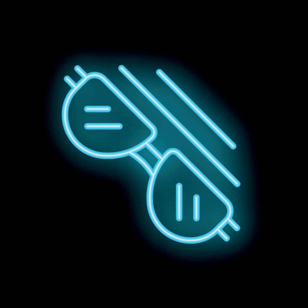 Neon Sunglasses Icon Glowing On Dark Background 52770878 Vector Art At Vecteezy