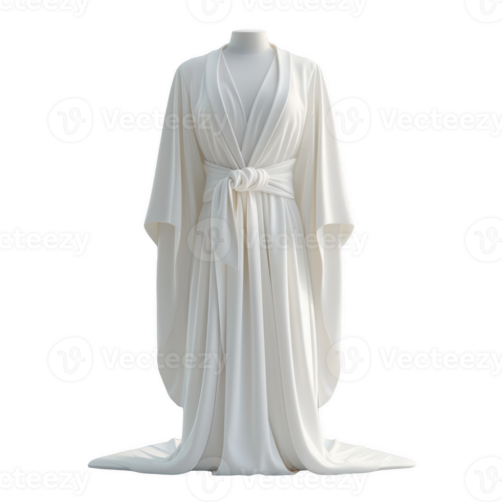 Elegant White Robe Displayed In Preparation For Stylish Dressing 52786054 Png