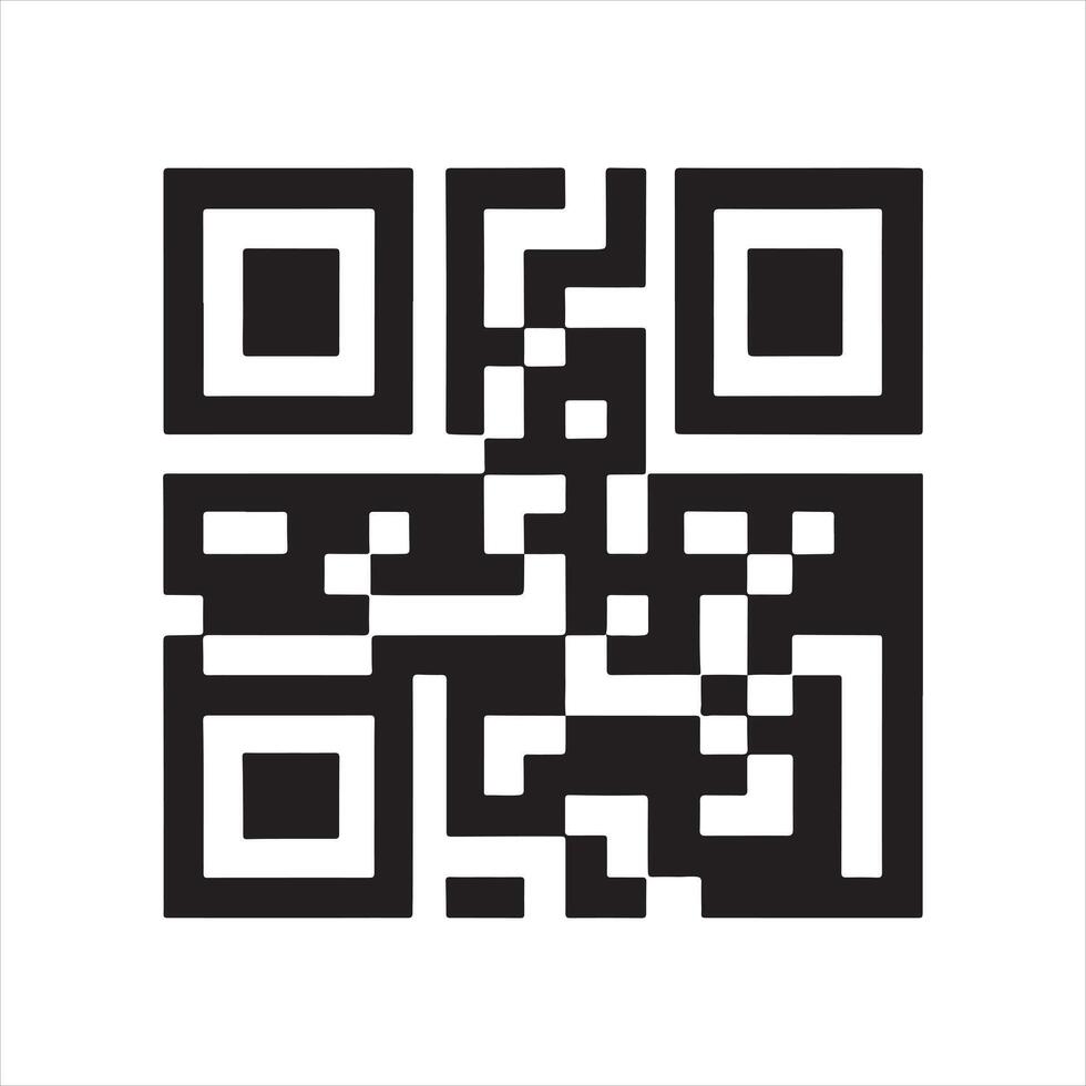 Qr code icon Thin line silhouette on white background 52787193 Vector ...
