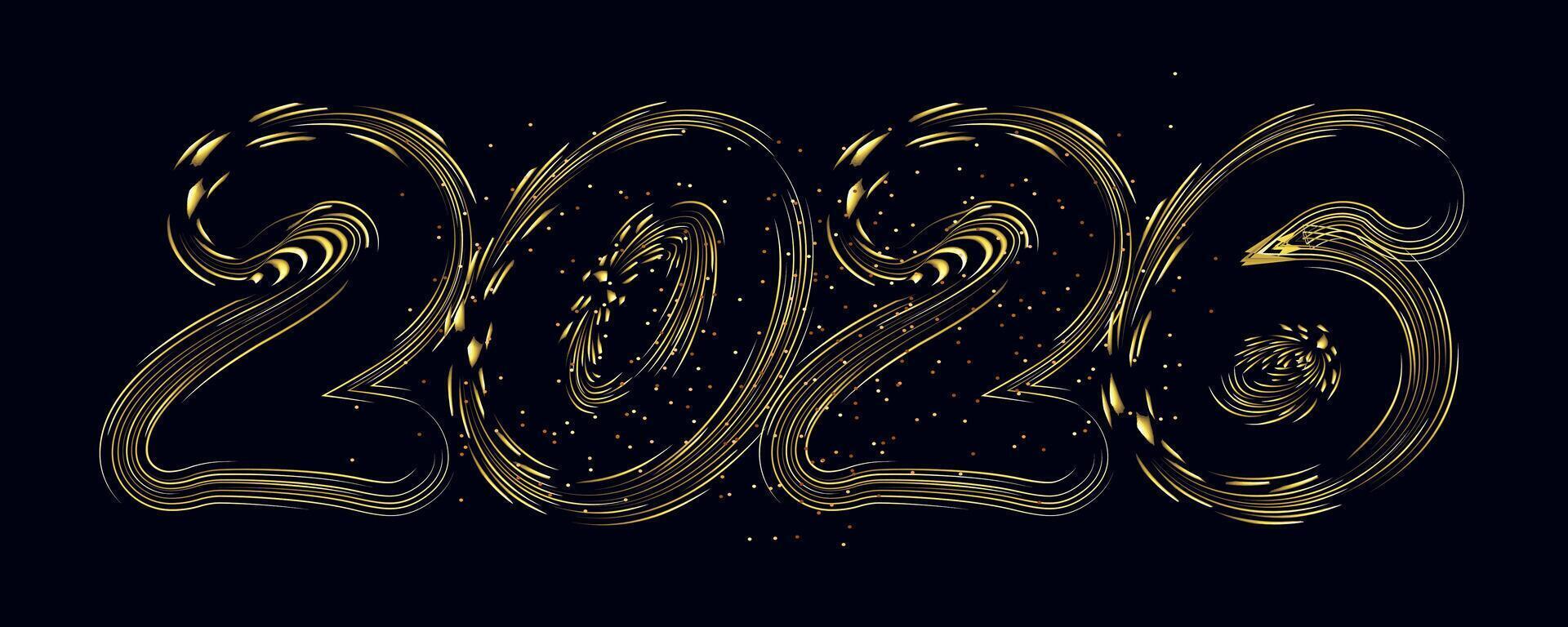 gold glitter happy new year 2026 52788166 Vector Art at Vecteezy