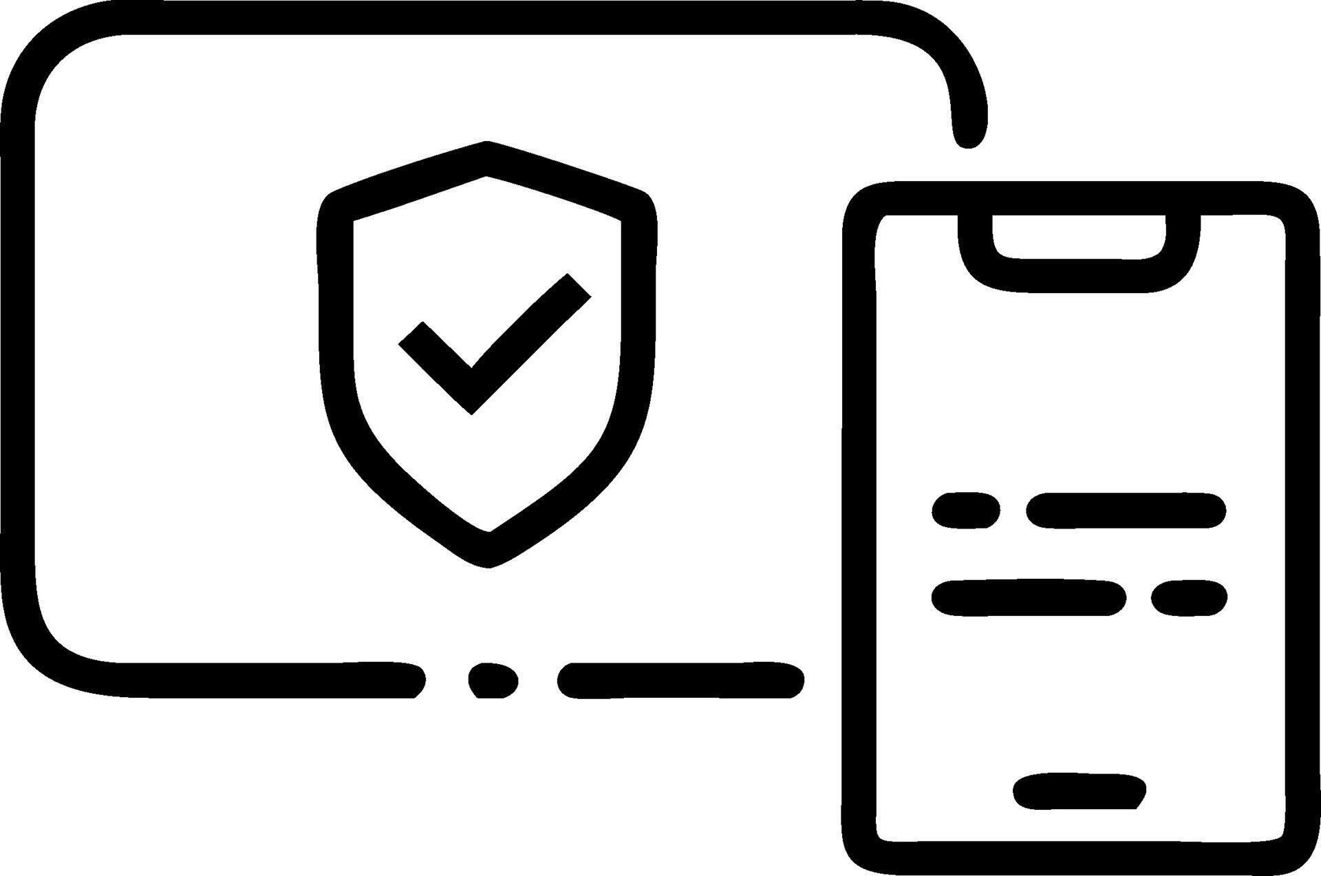 as Two factor authentication icon with a shield and smartphone concept ...