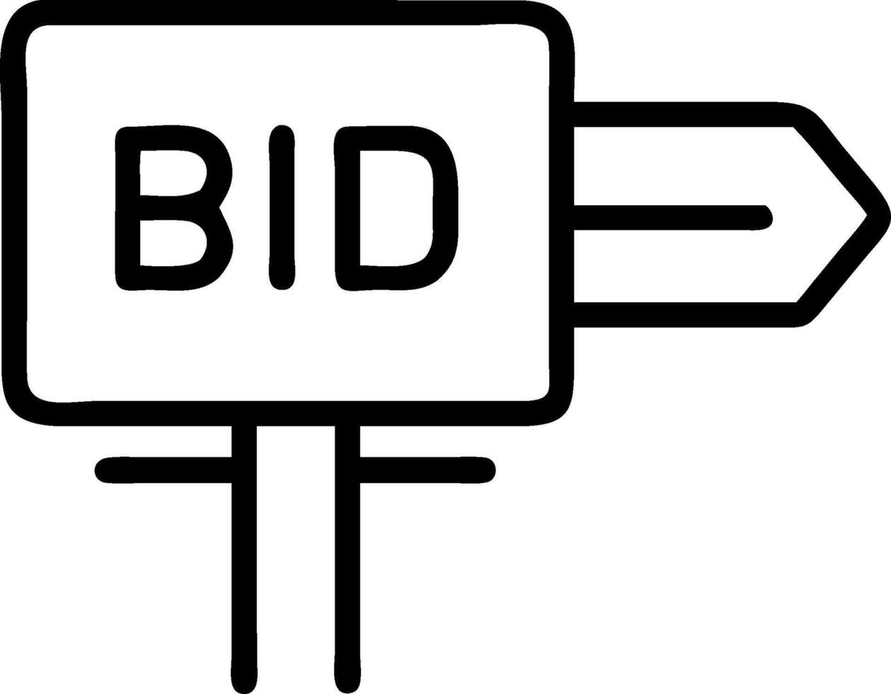 Bidding icon with ample space for text and graphics concept as An iconographic bidding design ...