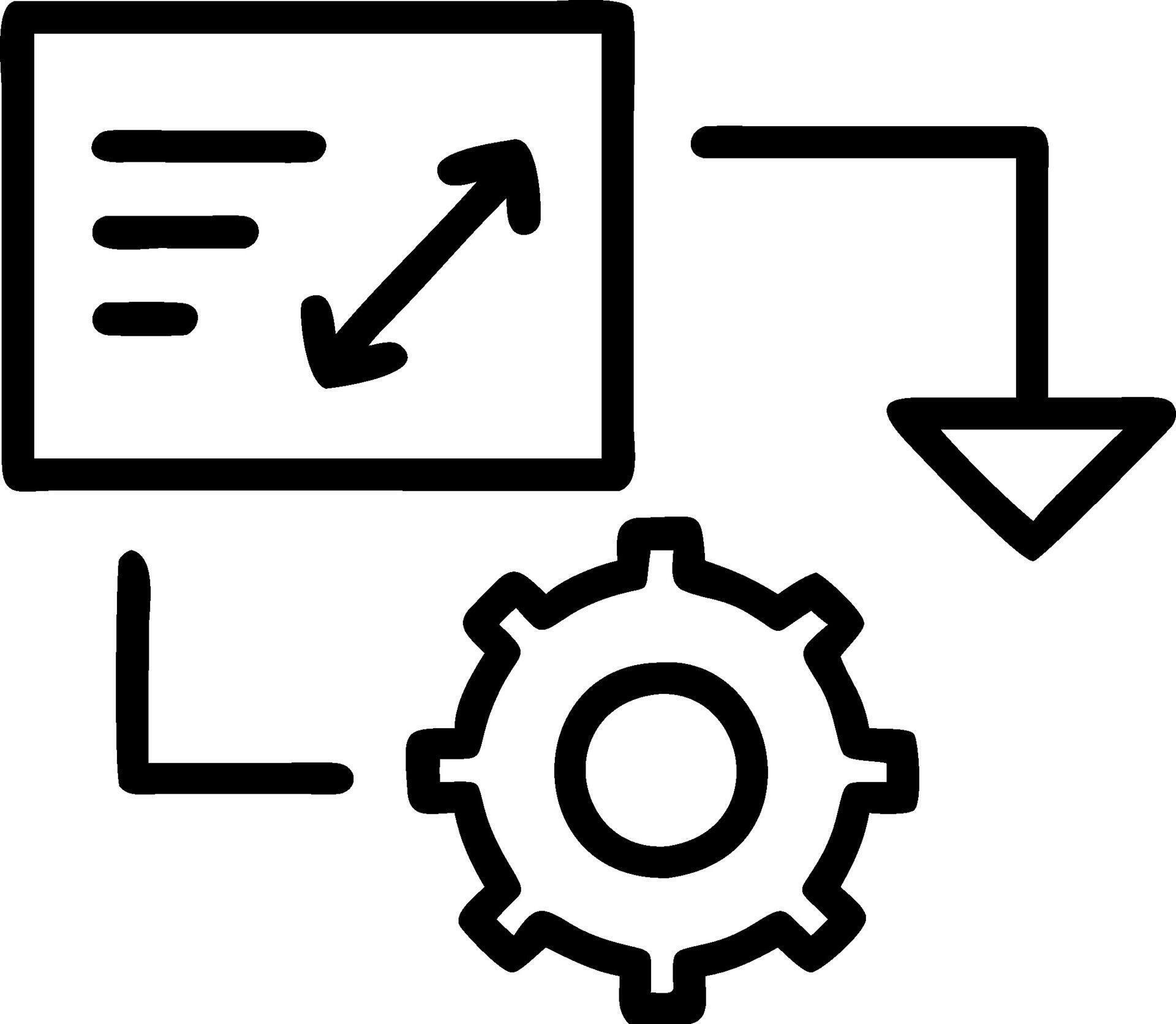 Process improvement icon with copy space on white background concept as ...