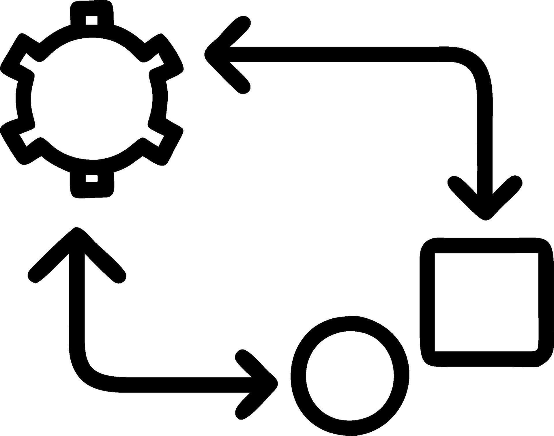 Process improvement icon with copy space on white background concept as ...