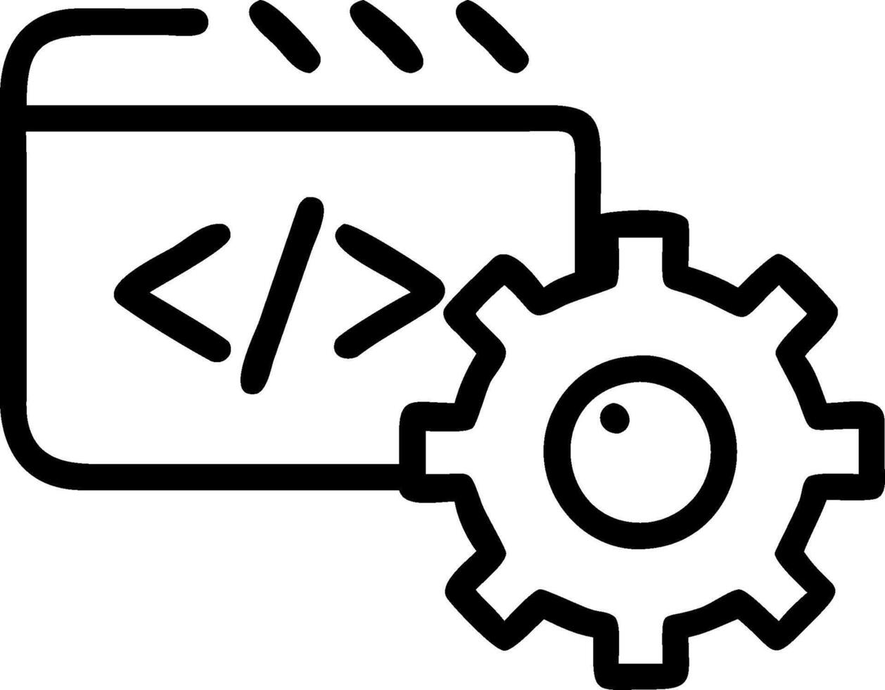 Programación Interfaz Y Algoritmo Icono Con Copiar Espacio Para Codificación Herramientas