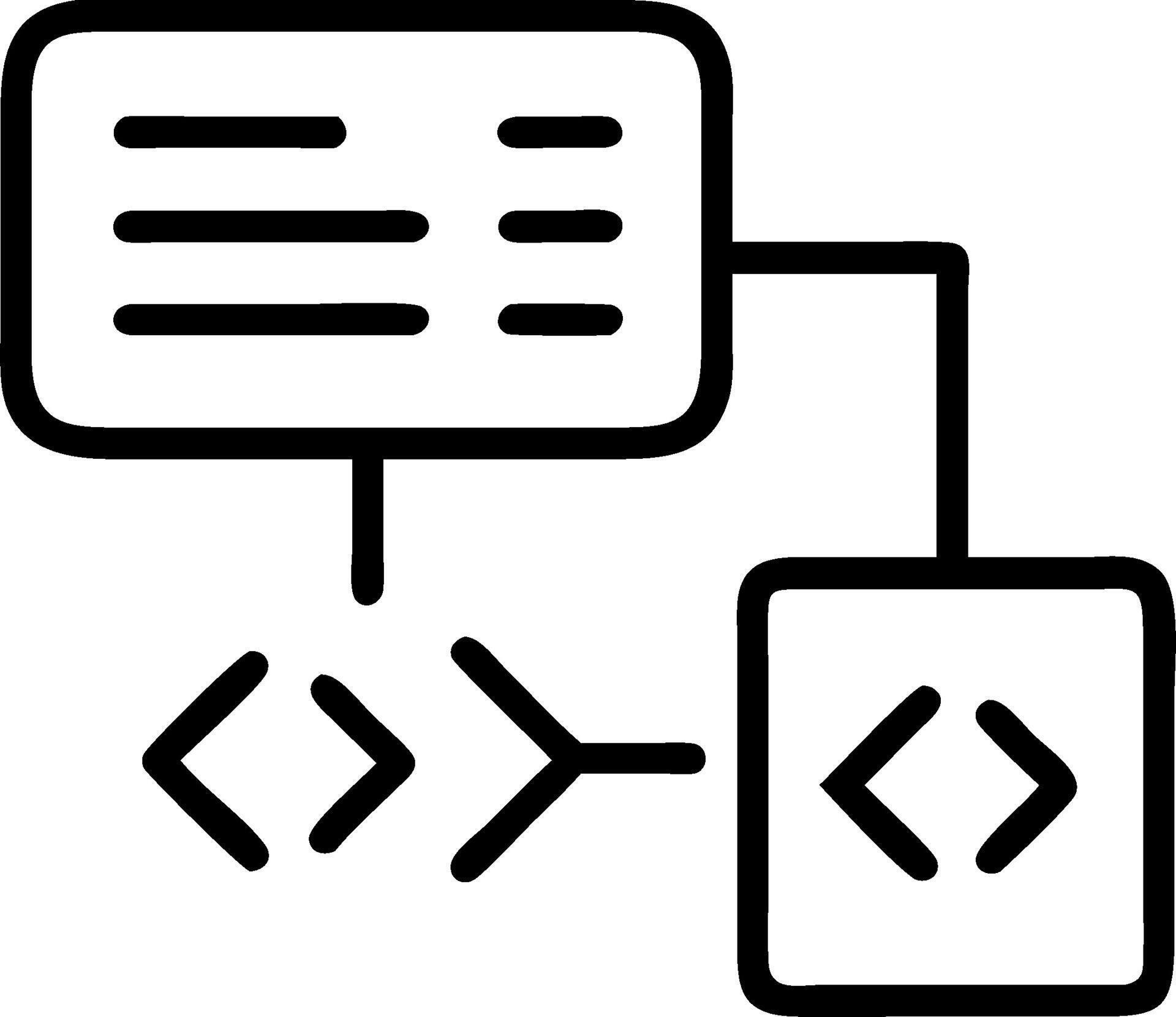 Programming System And Code Repository Icon With Space For Text And Icons On A Gray Background