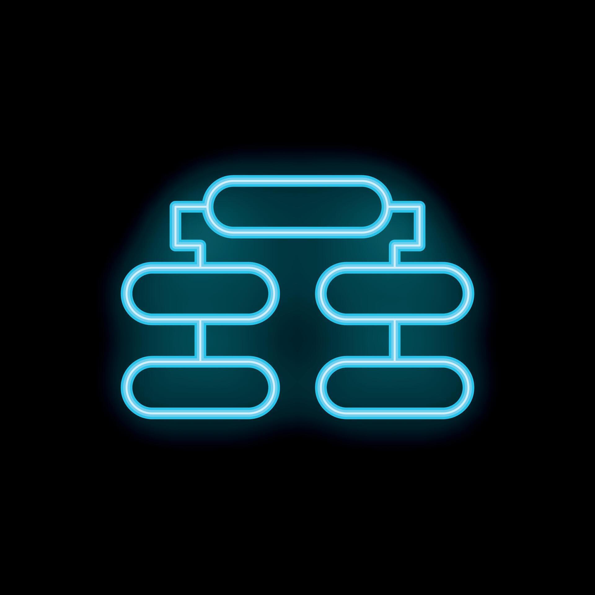 Neon blue flowchart representing algorithm on black background 52806783 Vector Art at Vecteezy