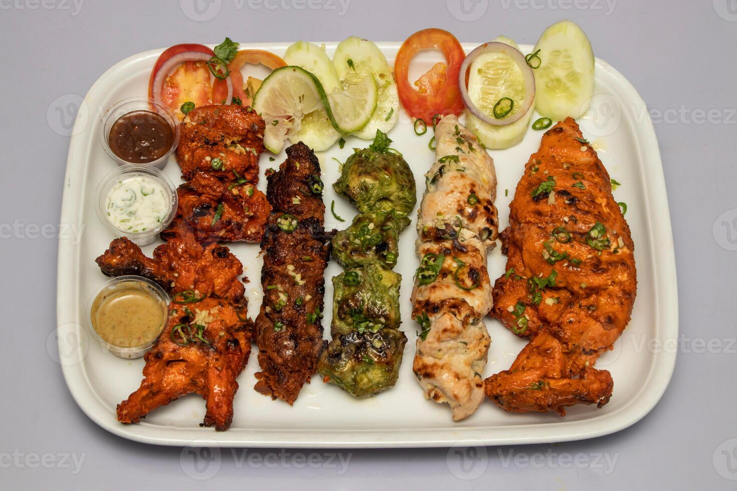 Mixed Grills Tandoori Chicken Breast, Reshmi kabab, malai tikka boti ...