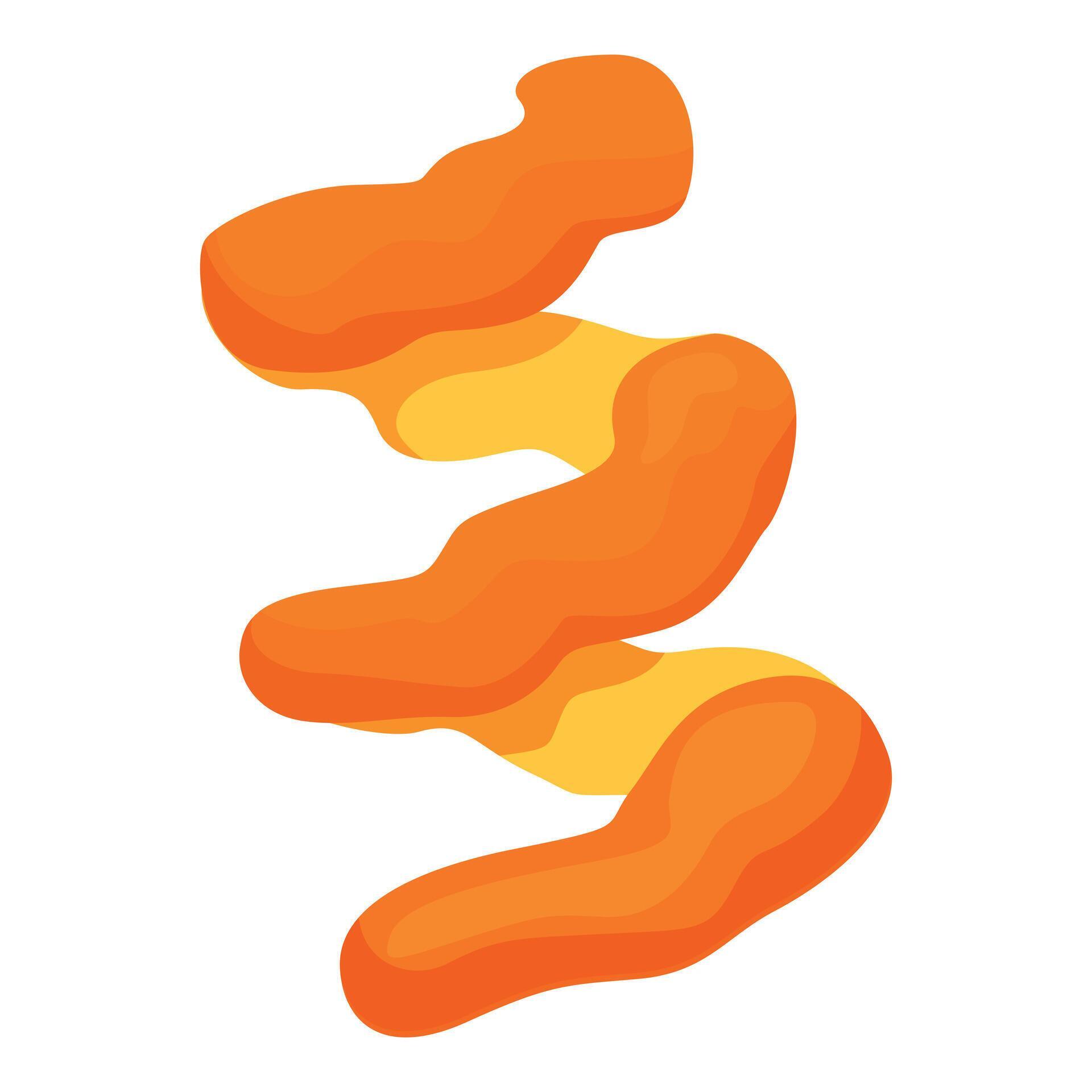 Abstract Orange And Yellow Wavy Shape Creating A Dynamic Visual Flow
