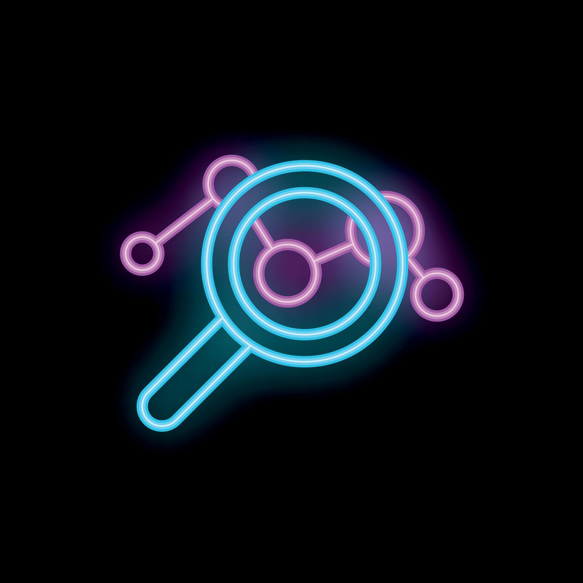 Neon magnifying glass exploring connections in a digital world 52831558 ... Neon magnifying glass exploring connections in a digital world 52831558 ...