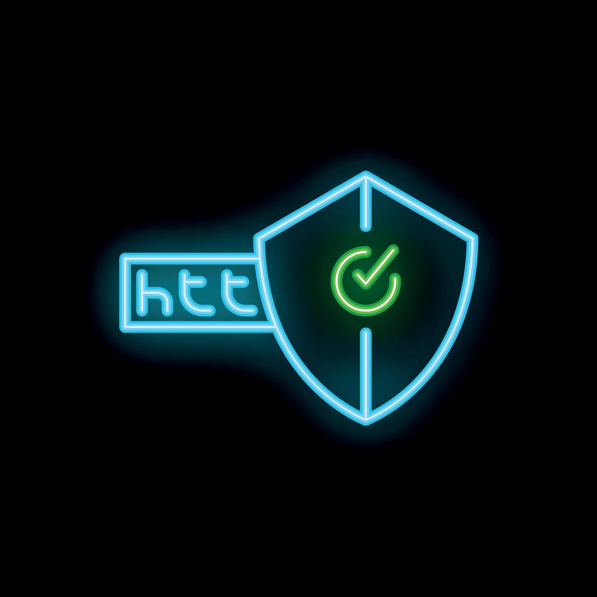Neon https protocol, secure connection symbol showing checkbox for ...