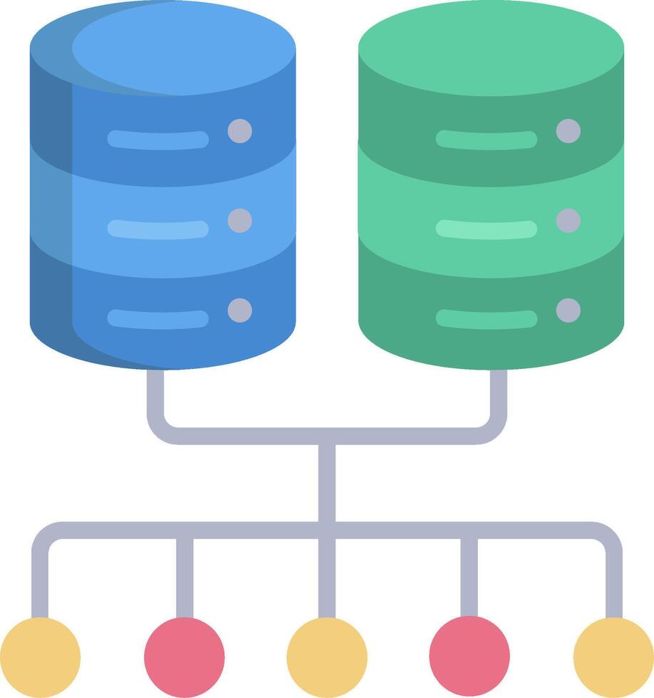 A diagram of a database with two servers 52835503 Vector Art at Vecteezy