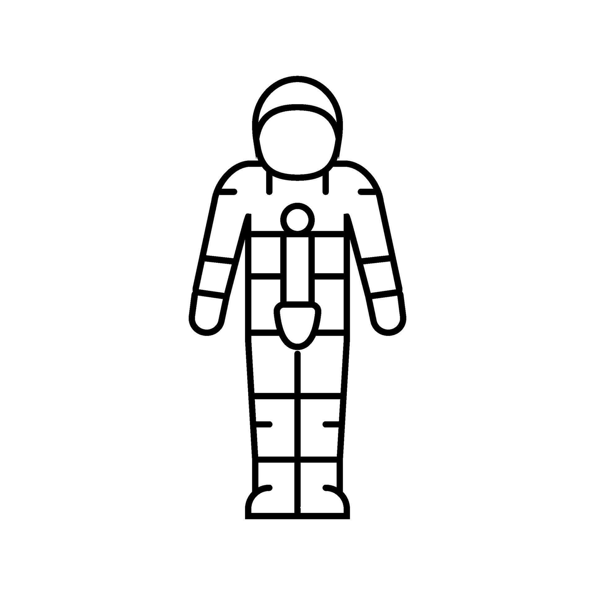 Spacesuit Space Exploration Line Icon Illustration 52843064 Vector Art