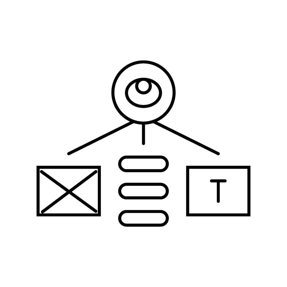 visual hierarchy ux ui design line icon illustration 52844436 Vector ...