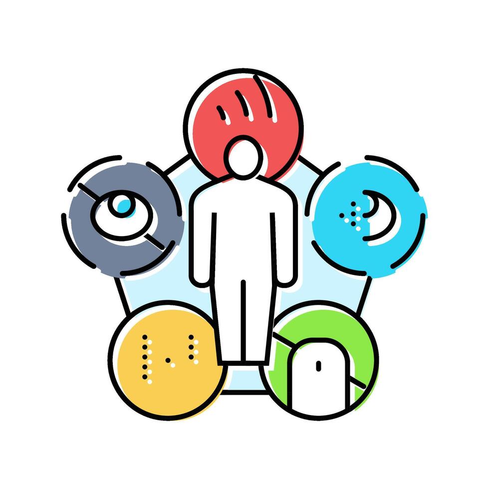 accessibility ux ui design color icon illustration 52844460 Vector Art ...
