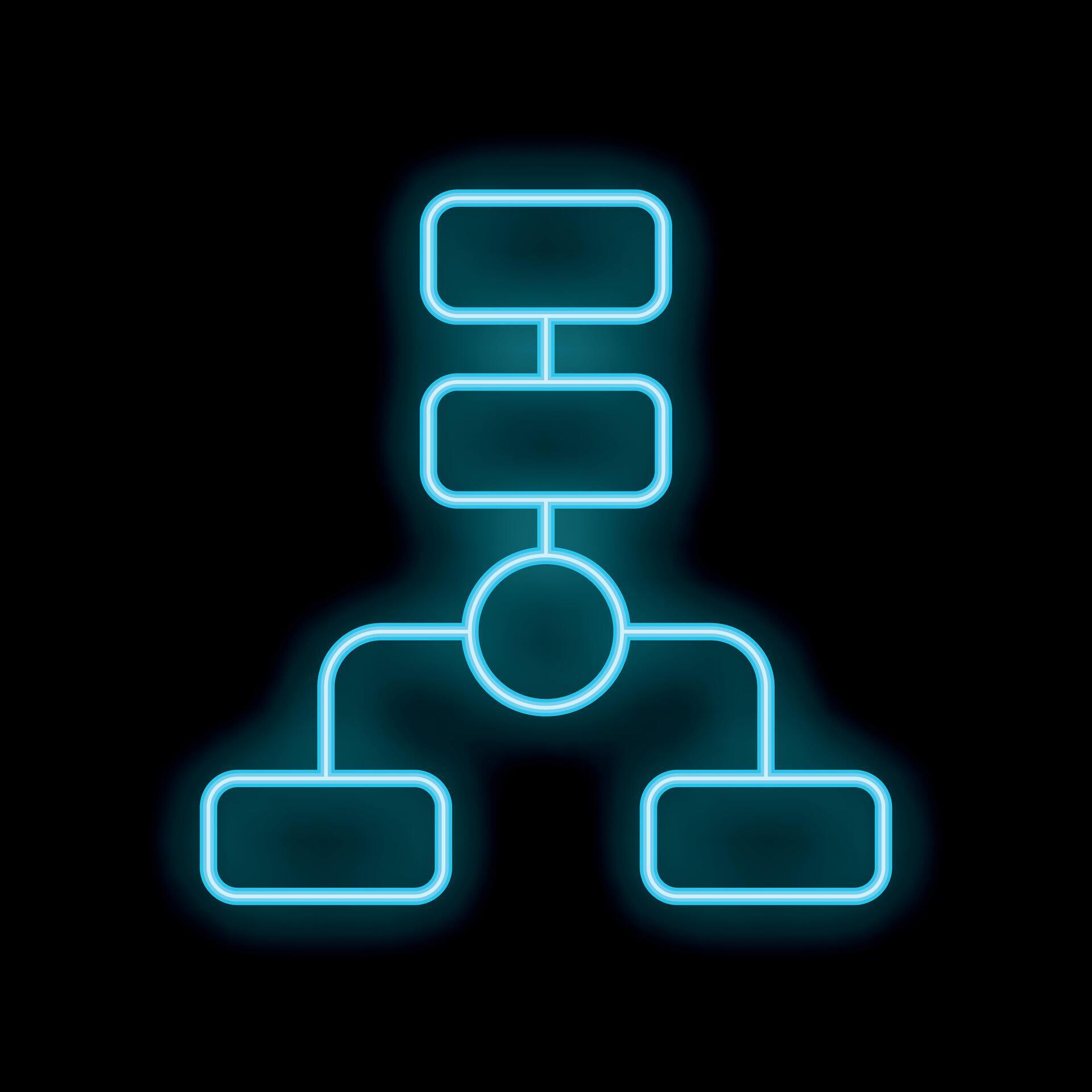 Neon blue flowchart depicting algorithm on black background 52852825 ... Neon blue flowchart depicting algorithm on black background 52852825 ...