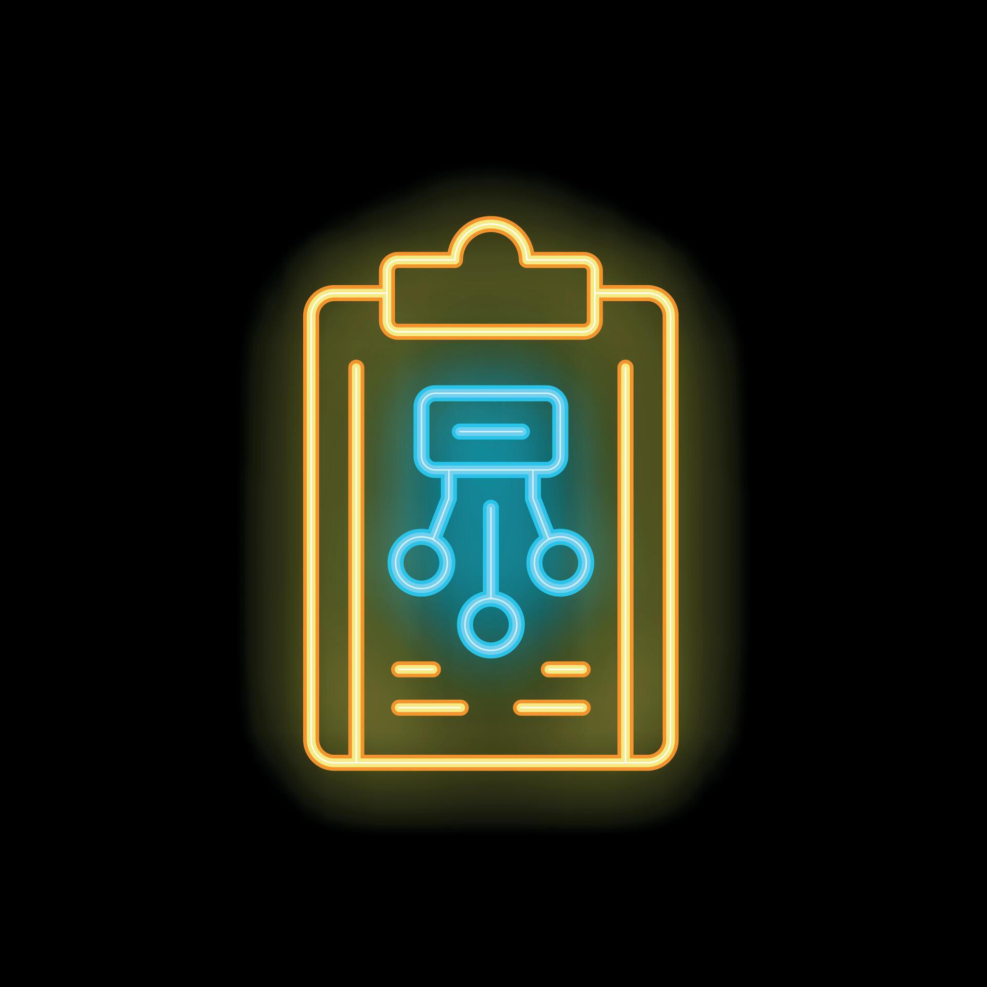 Neon Clipboard Showing Algorithm For Machine Learning Process 52860721