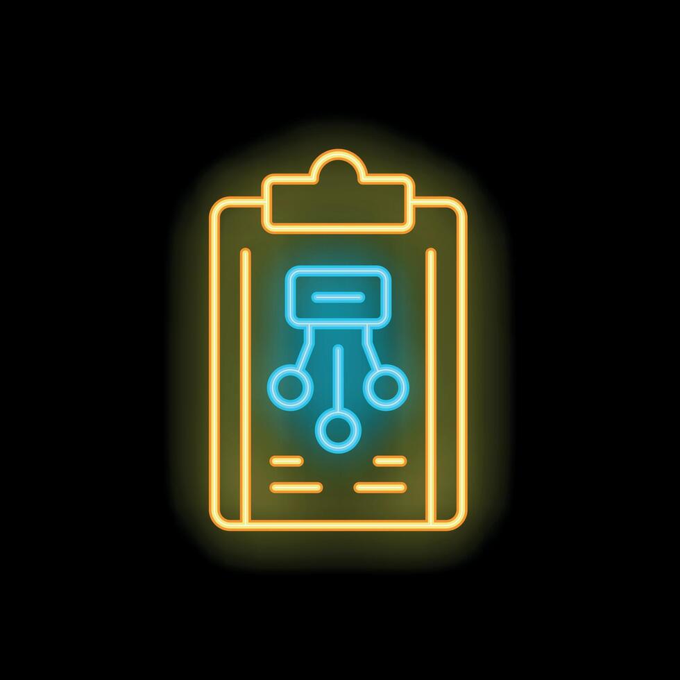 Neon Clipboard Showing Algorithm For Machine Learning Process 52860721