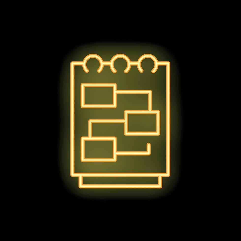 Glowing neon line algorithm icon isolated on black background 52860726 Vector Art at Vecteezy