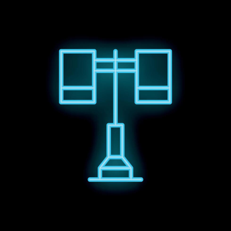 Neon Wind Direction Indicator Sign Showing Wind Blowing From Left To Right 52860808 Vector Art