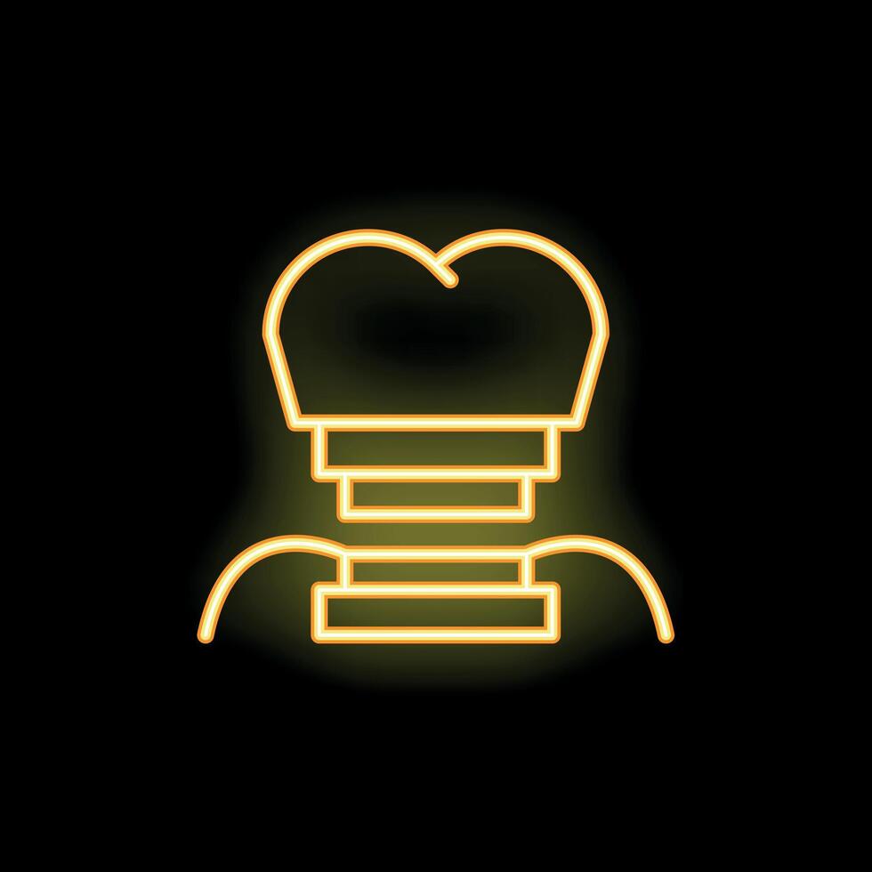Neon icon of chef wearing a toque blanche on black background 52861787 ...