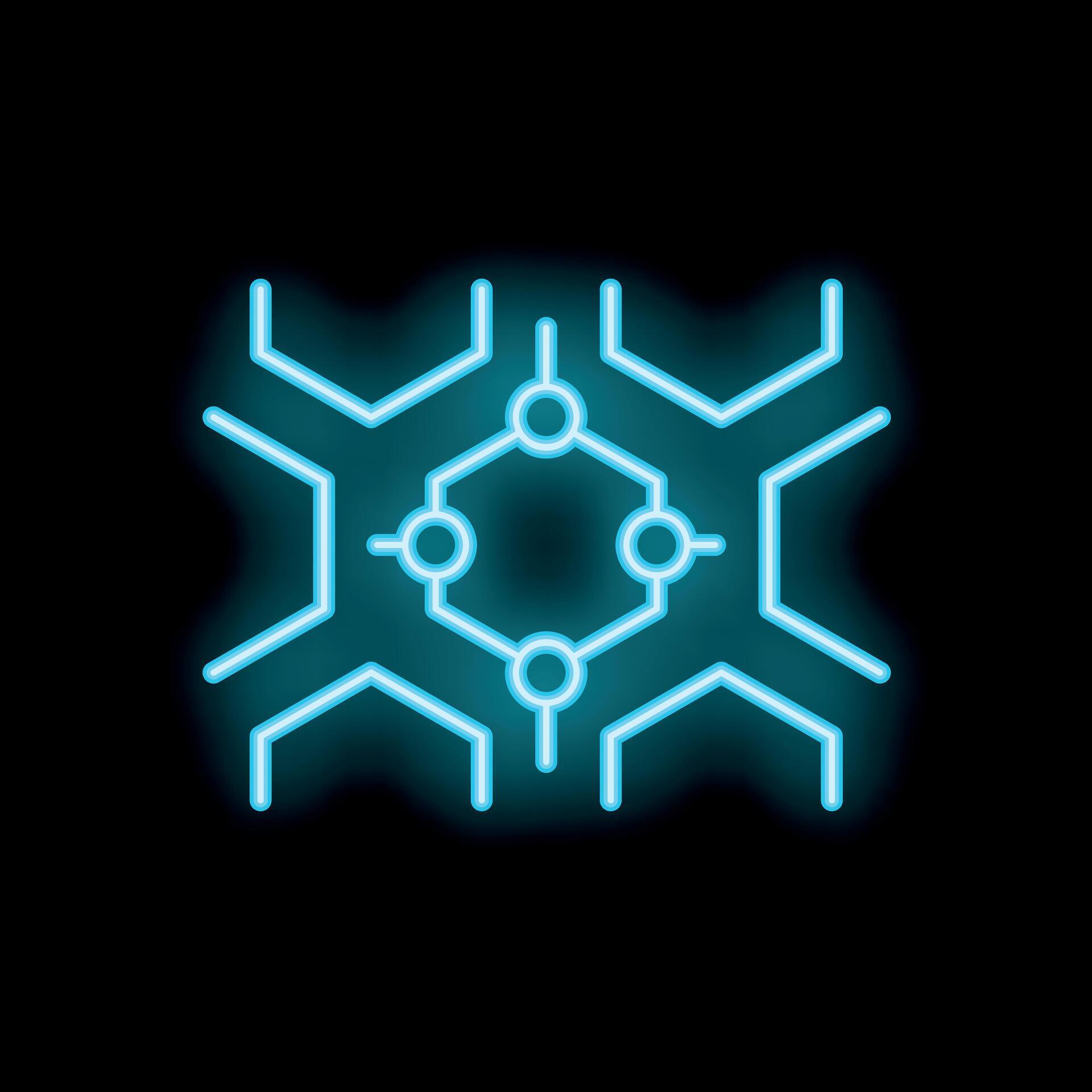 Neon Style Icon Representing Machine Learning Process 52862825 Vector