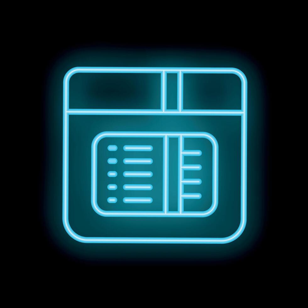 Neon blue save icon glowing on black background 52864033 Vector Art at Vecteezy