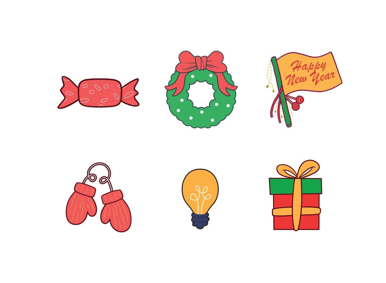 Christmas Set Hand Drawn Illustration 52865844 Vector Art at Vecteezy