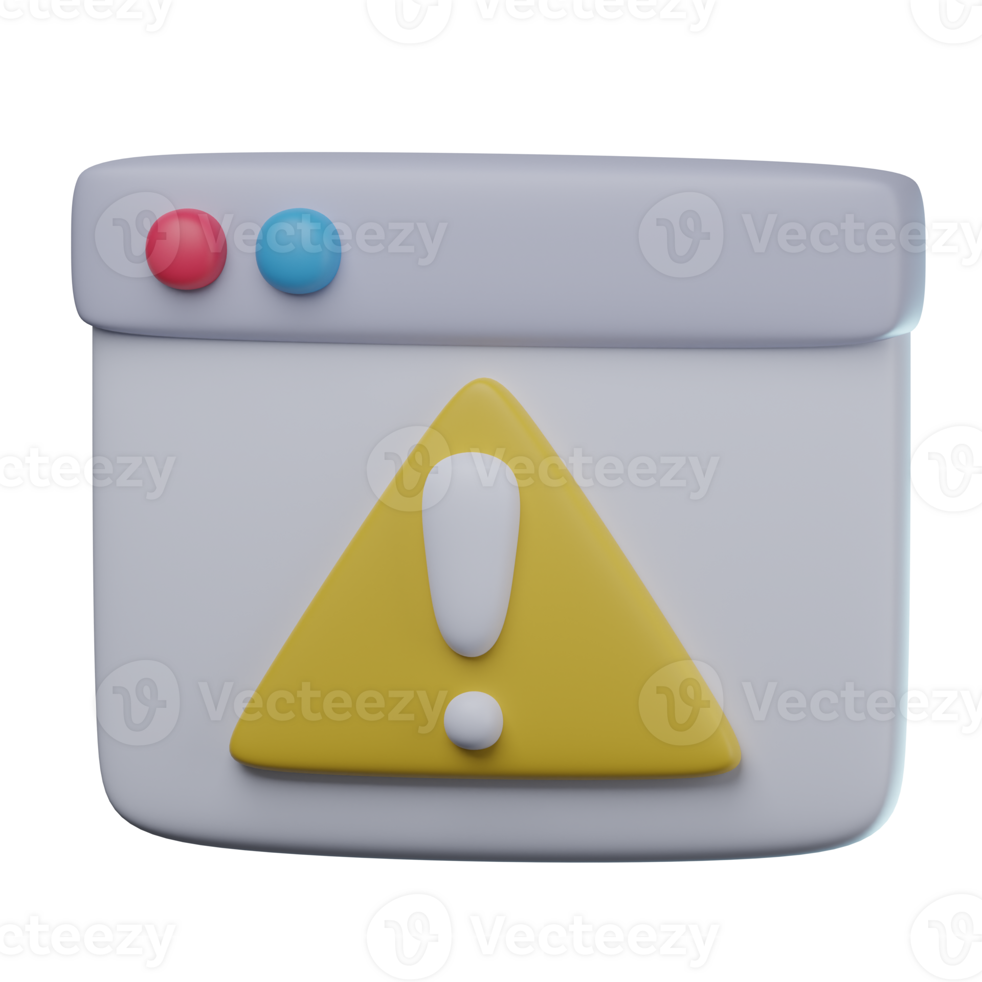 3D Error Warning Transparent Icon Illustration 52886168 PNG