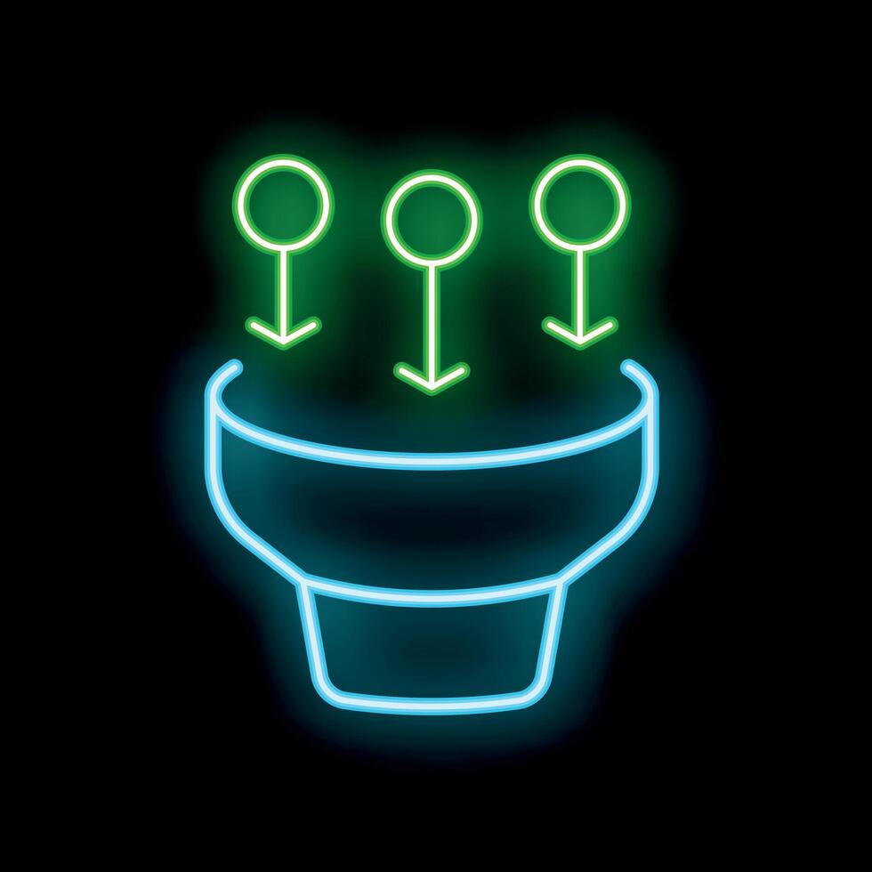 Neon icon of data being processed showing concept of big data 52890744 Vector Art at Vecteezy