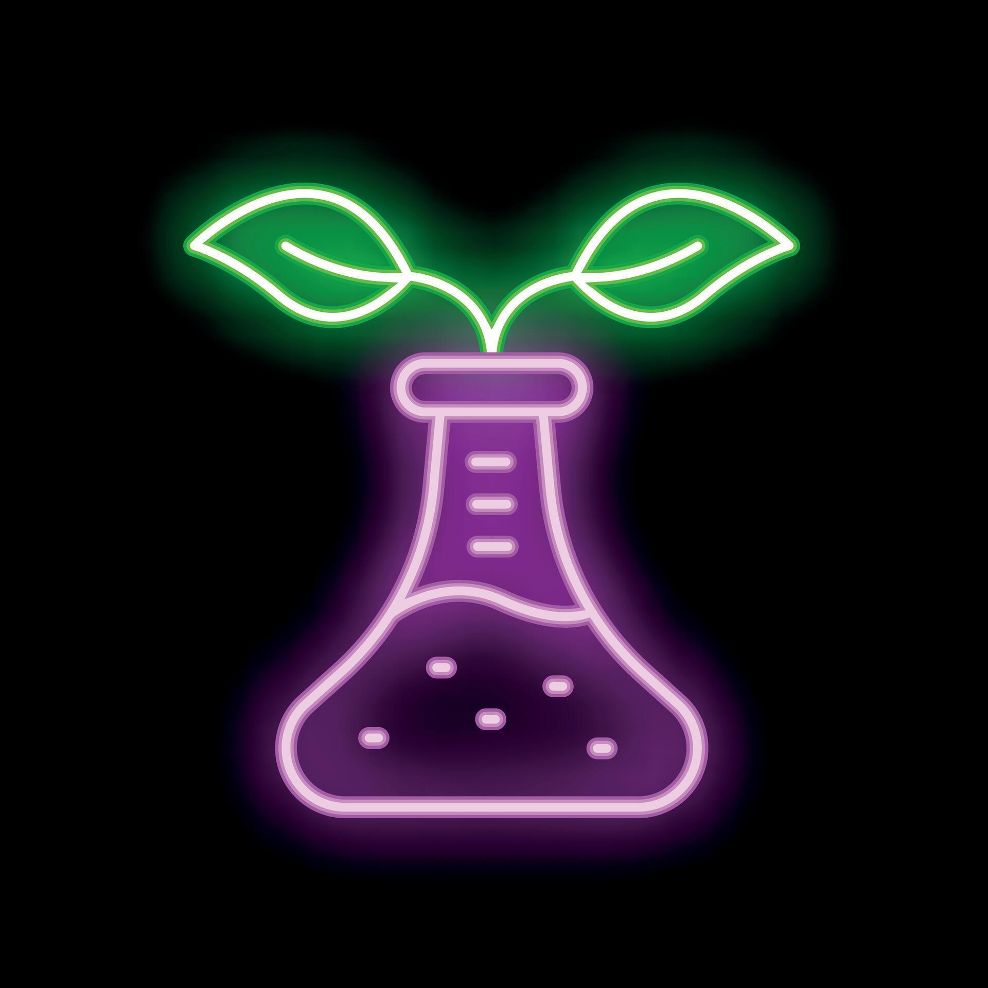 Neon sign of plant growing in erlenmeyer flask 52894220 Vector Art at ... Neon sign of plant growing in erlenmeyer flask 52894220 Vector Art at ...