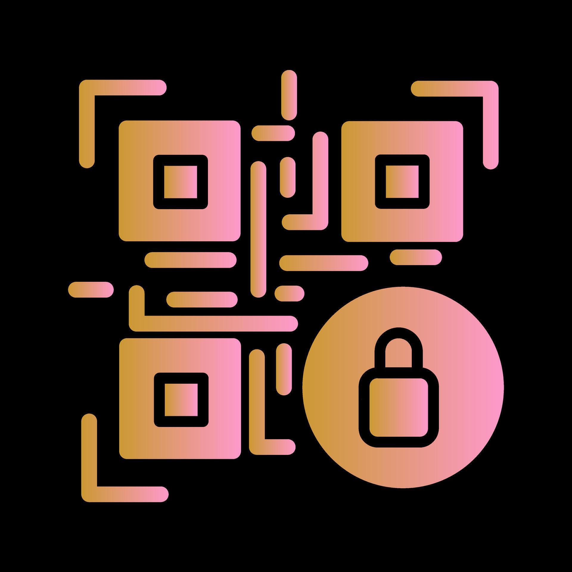 QR Code Encryption Icon Design 52895790 Vector Art at Vecteezy
