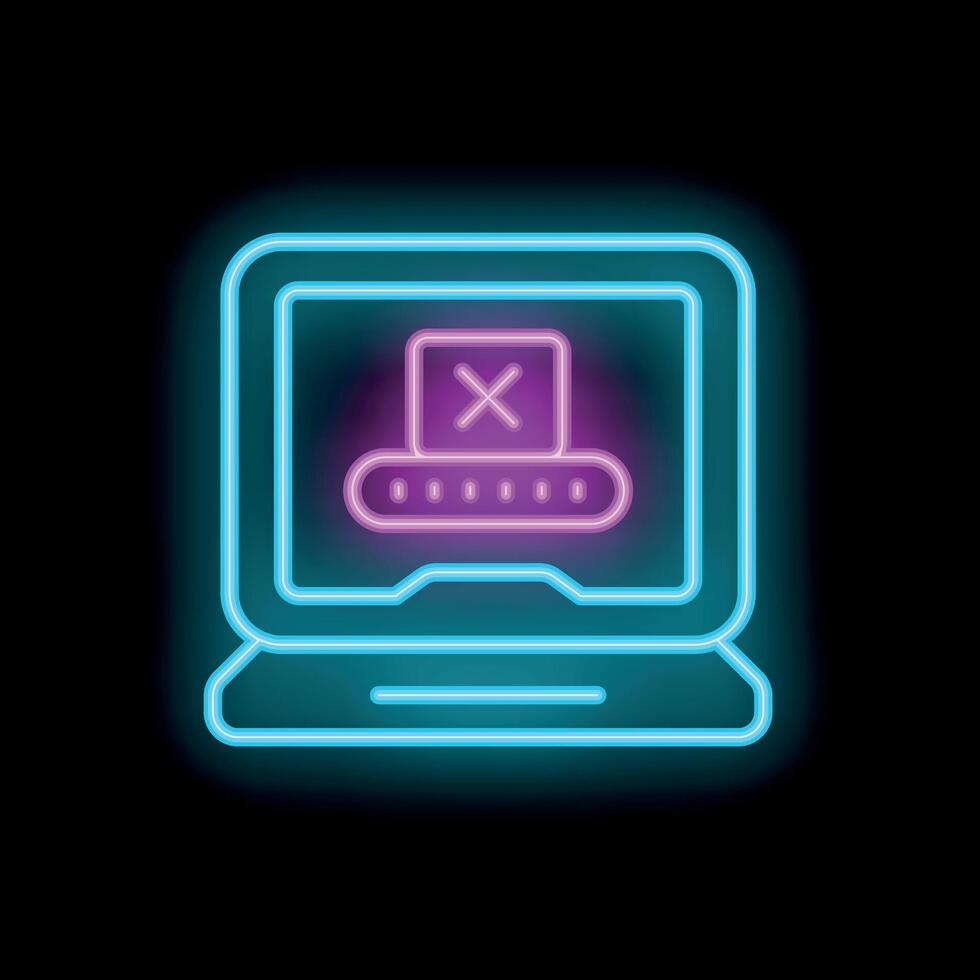 Neon router not working icon showing network problem 52901634 Vector Art at Vecteezy