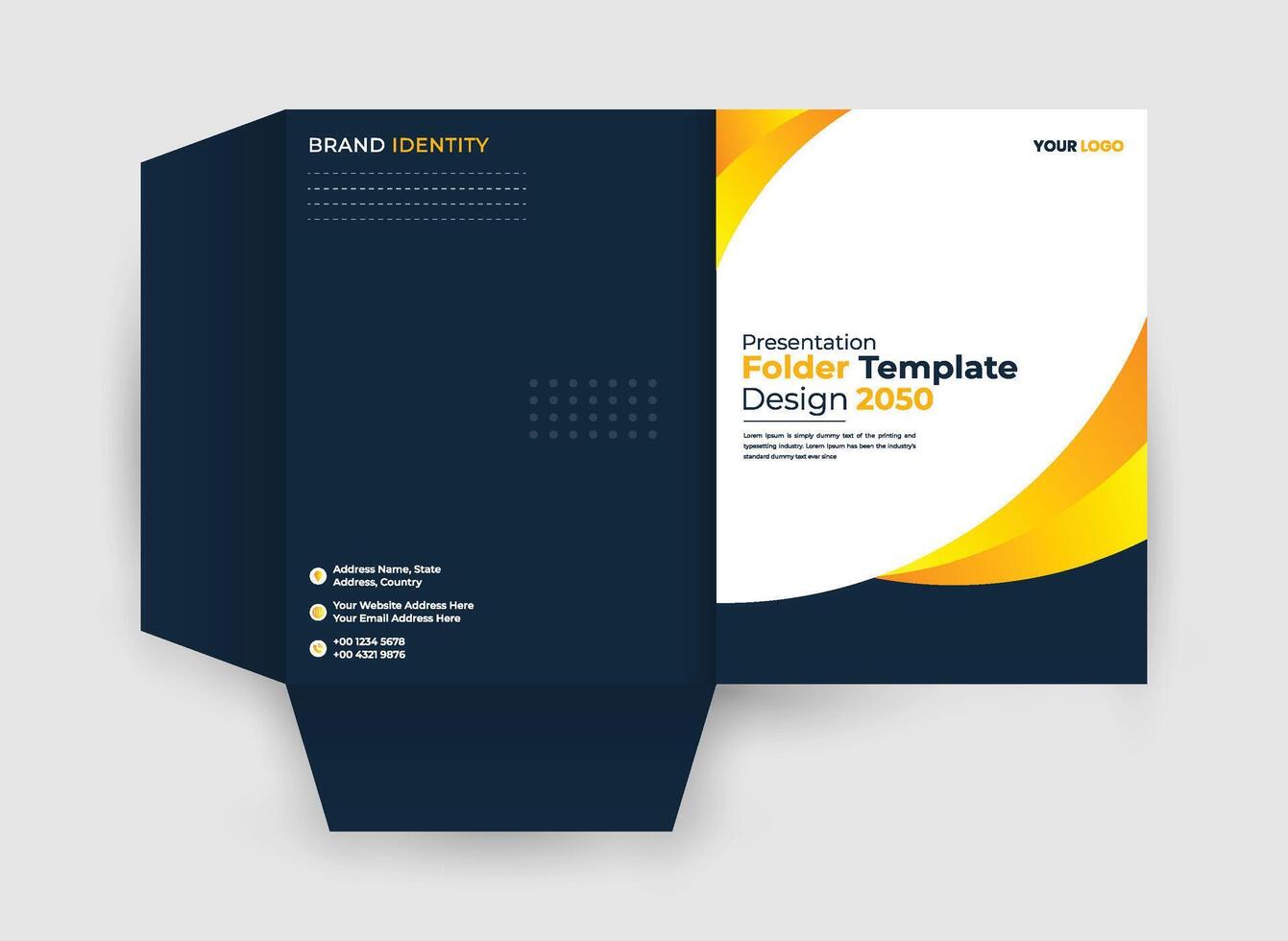 Presentation folder template design 52908097 Vector Art at Vecteezy