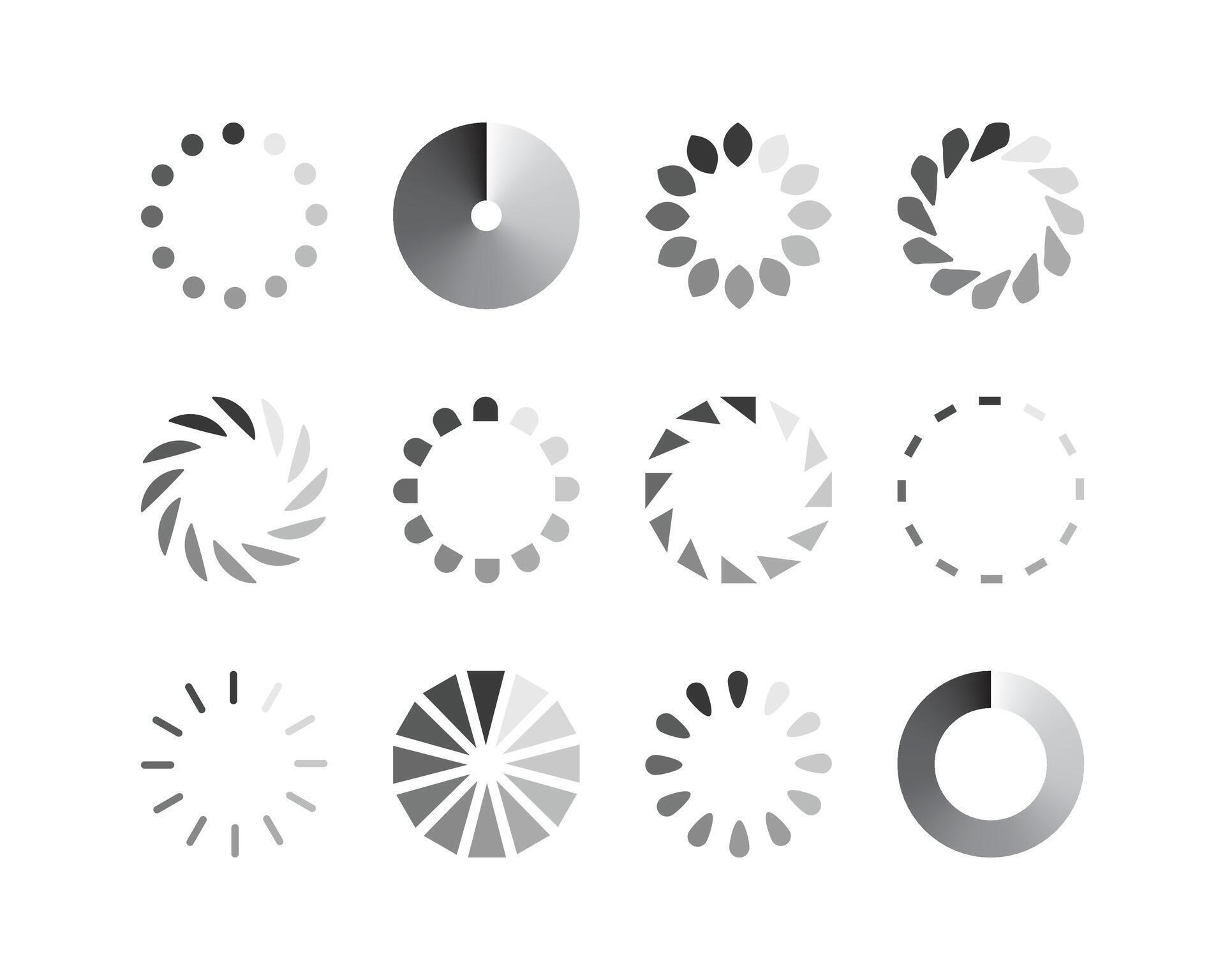 Collection Loading Bar Status Icon Illustration Set Of Loaded Icons Download Progress