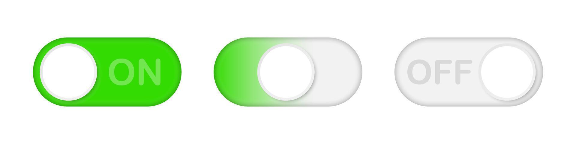 Realistic Switch Toggle Buttons On And Off Toggle Switch Buttons Switch Buttons Set Toggle