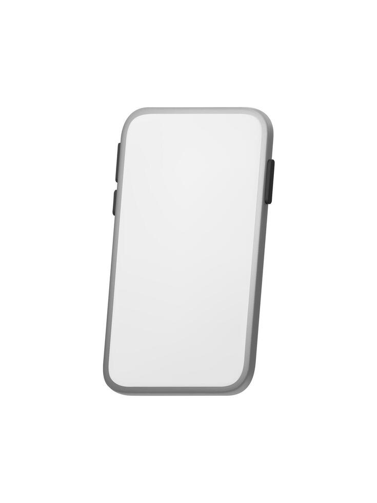 3D illustration of modern smartphone with minimalistic design ...