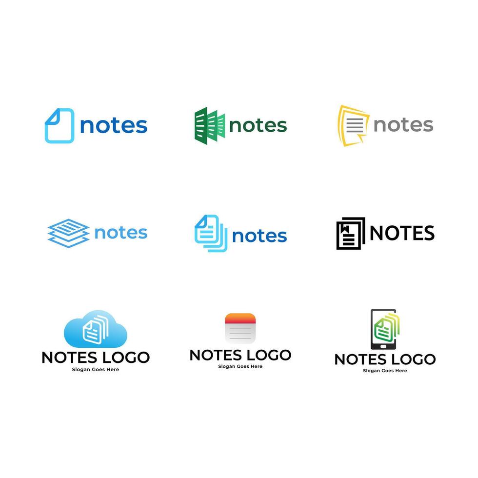 Notebook logo design 52931298 Vector Art at Vecteezy